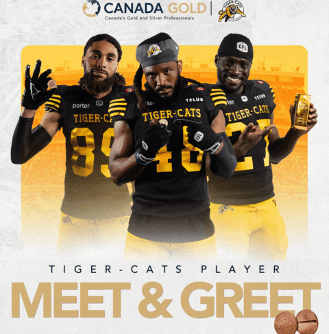 Join Us In-Store with the Hamilton Tiger-Cats - Canada Gold